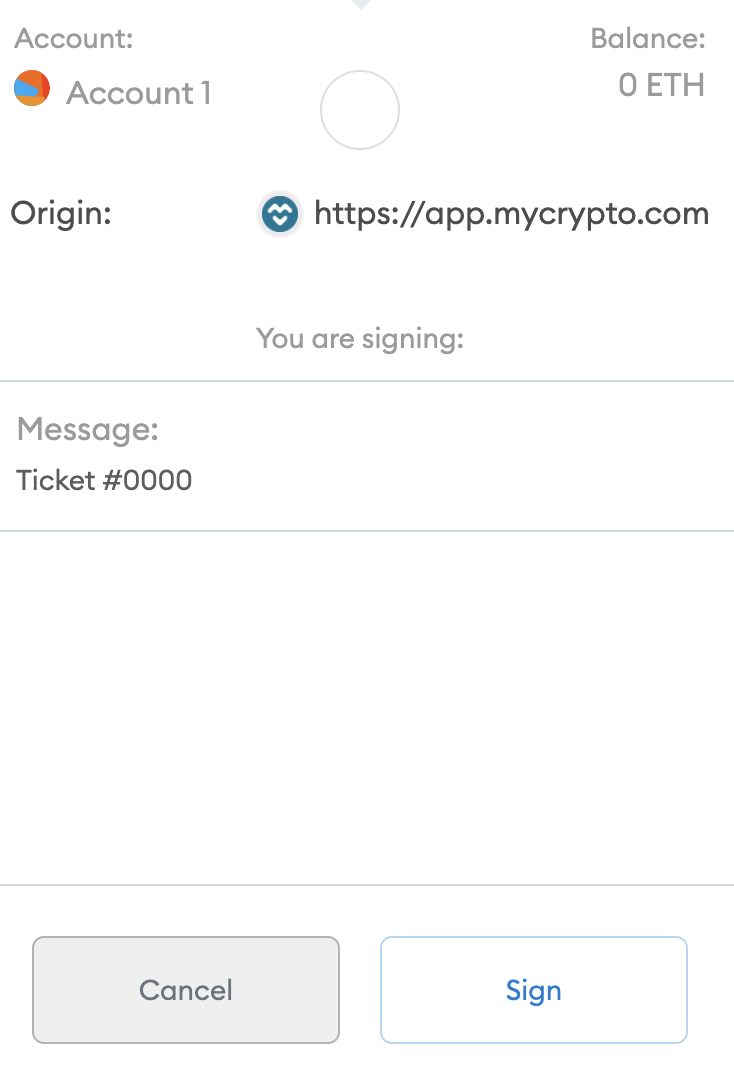 Verifying an Account with MetaMask – Gala