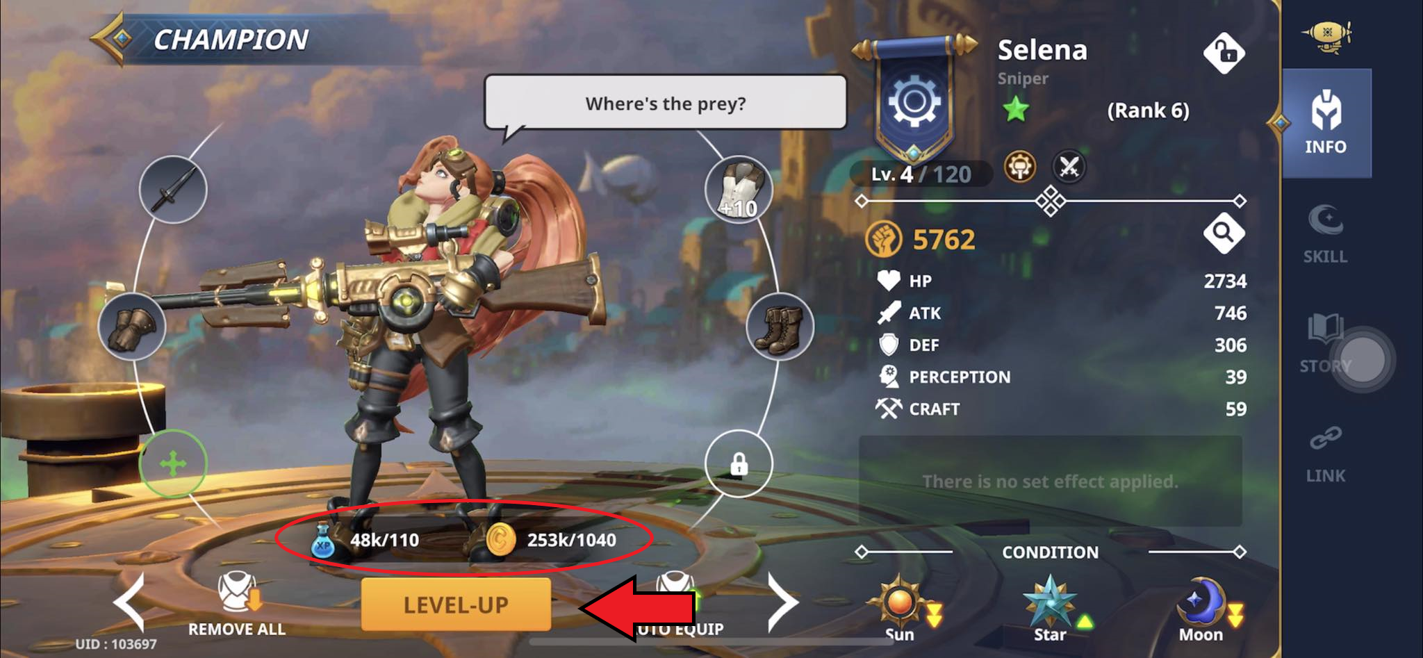 Champions Arena - Leveling and Promoting A Champion – Gala