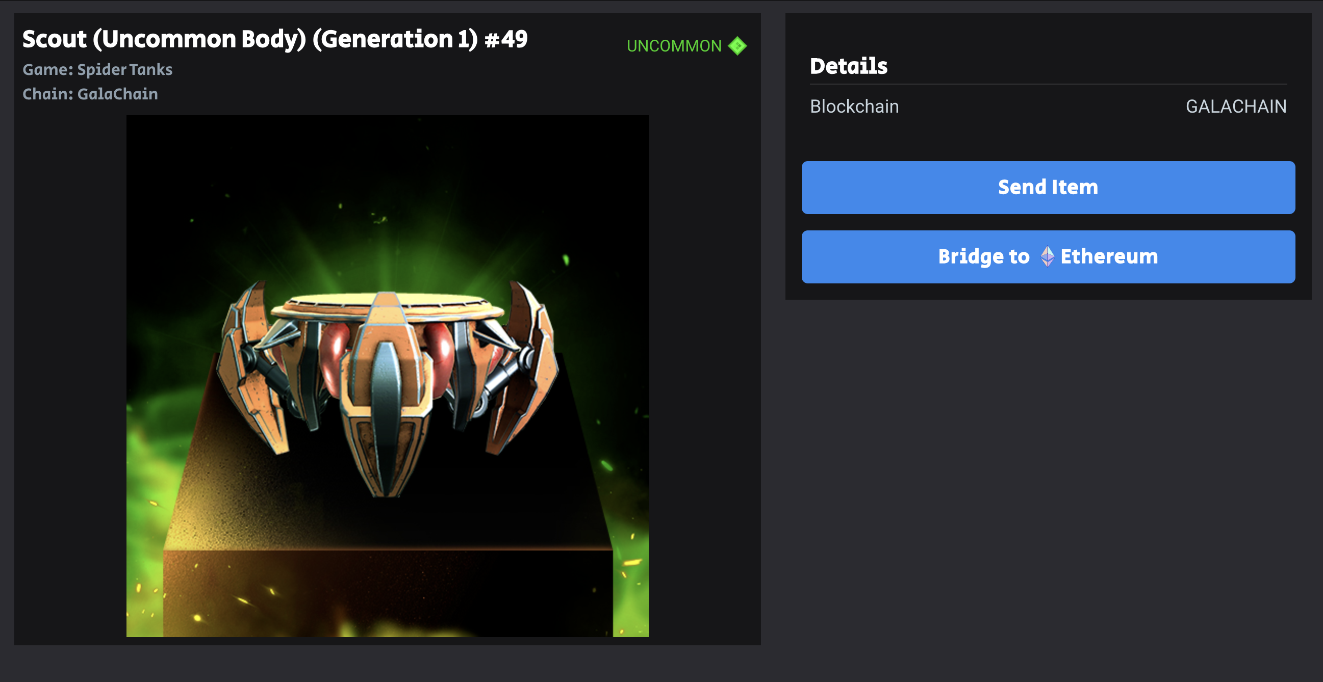 Send a GalaChain NFT to a GalaChain Wallet – Gala
